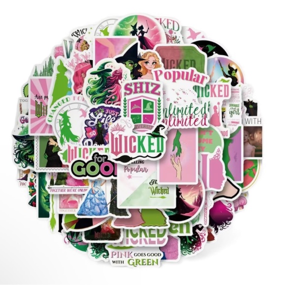 Design | Wicked Themed Sticker Pack Green And Pink | Poshmark